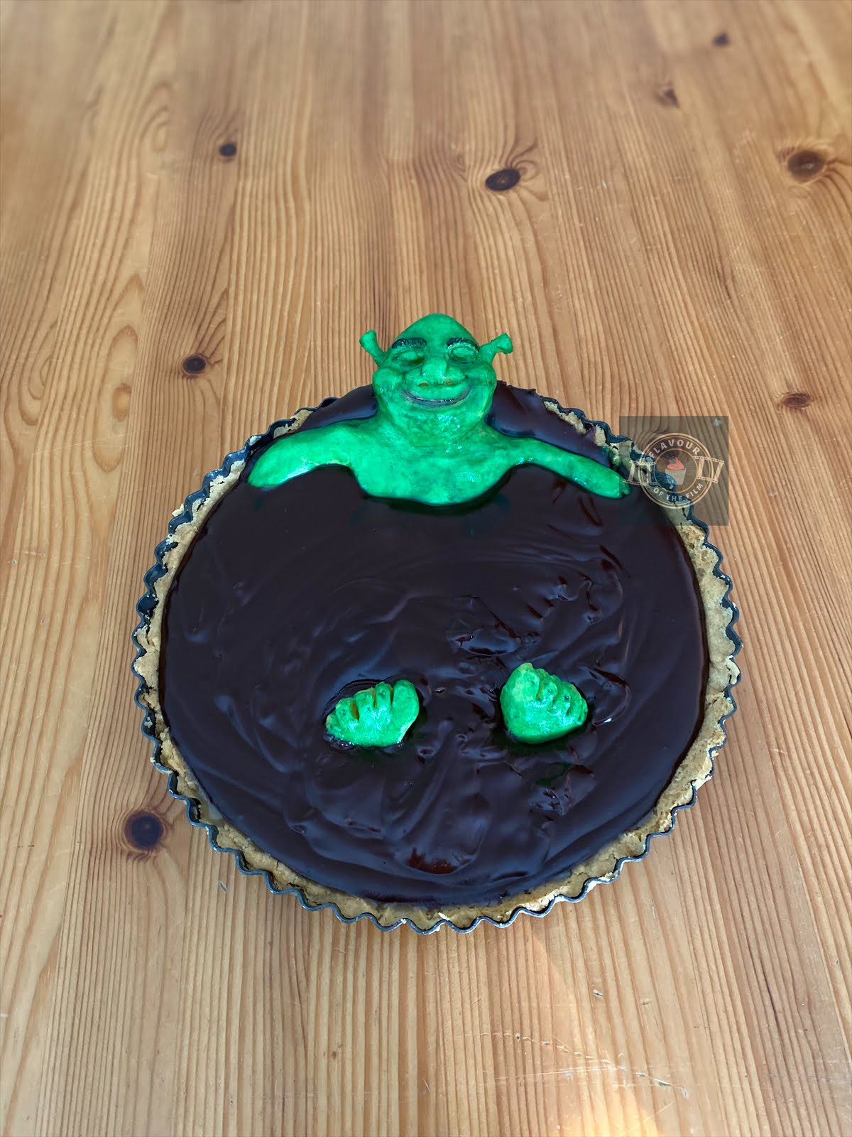 Shrek Mud Bath Chocolate and Caramel Tart
