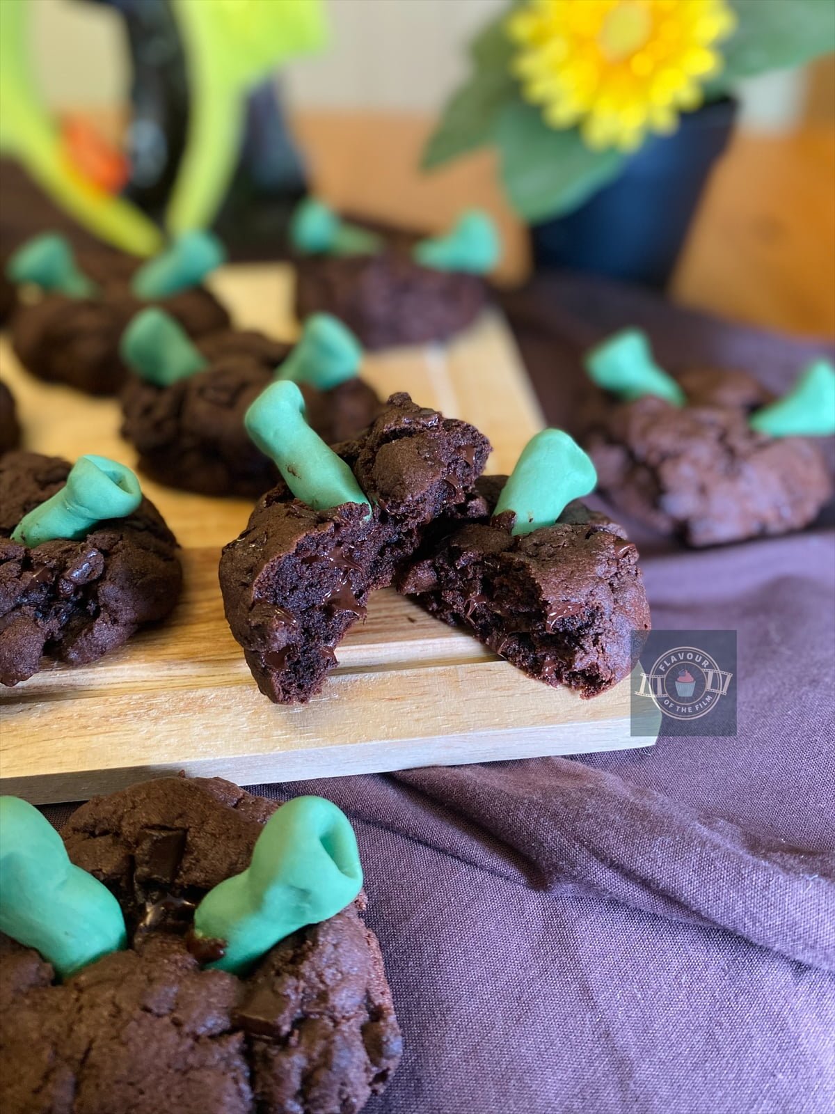 Indulgent Double Chocolate Shrek Cookies