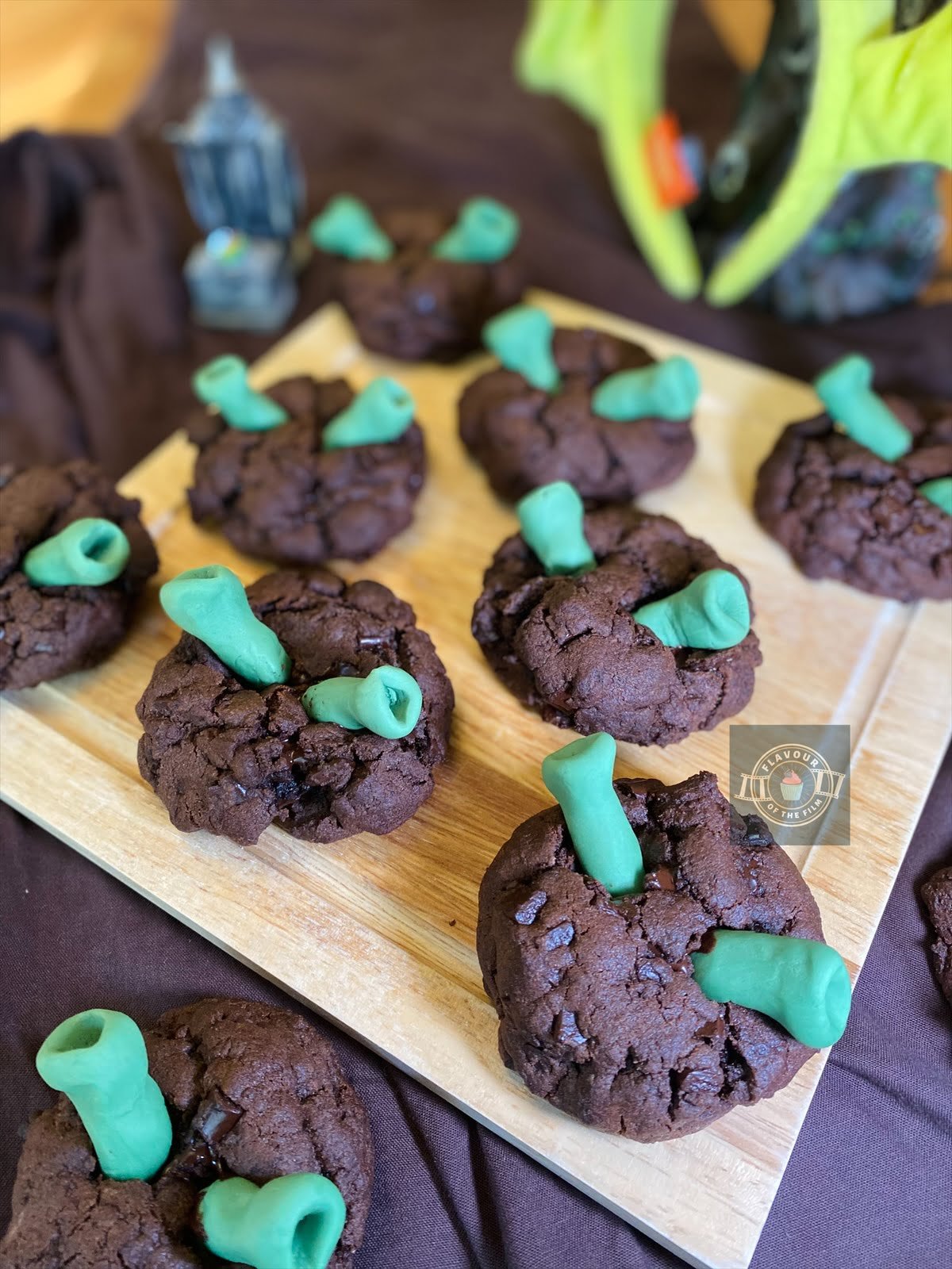 Indulgent Double Chocolate Shrek Cookies