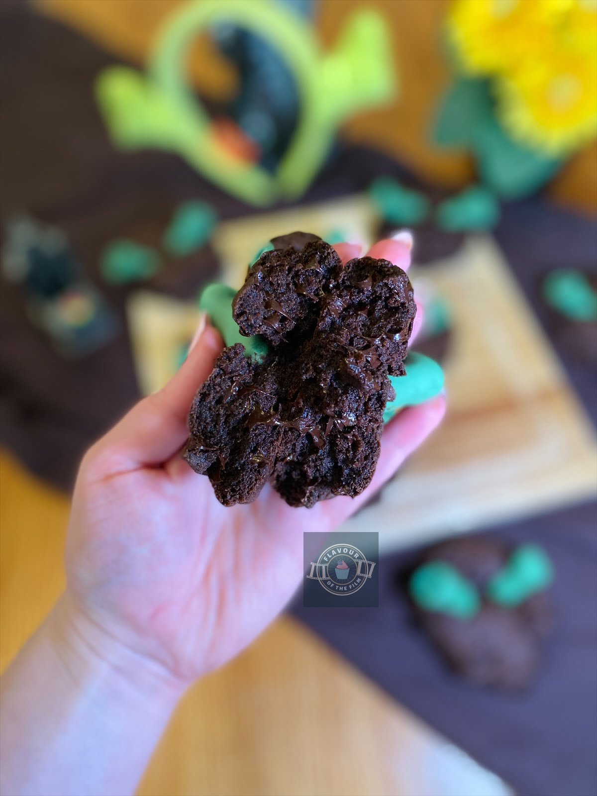 Indulgent Double Chocolate Shrek Cookies