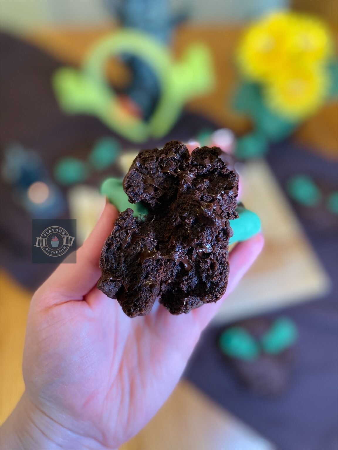 Indulgent Double Chocolate Shrek Cookies