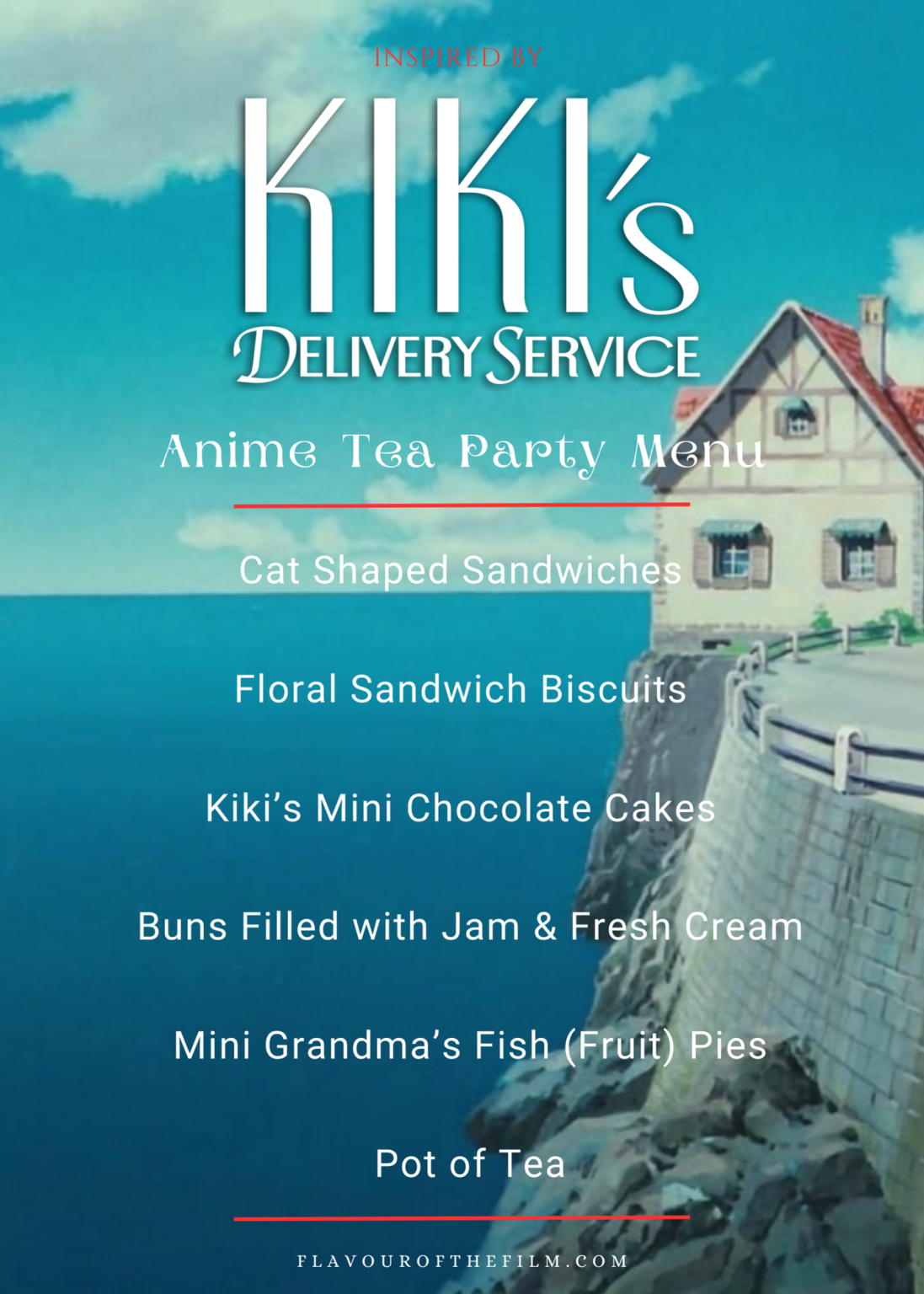 Adorable Kiki's Delivery Service Anime Tea Party Menu